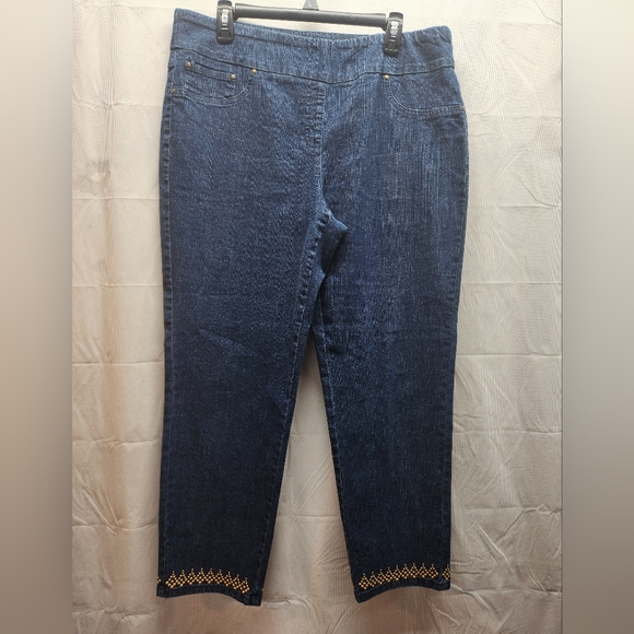 Ruby Rd. | Jeans | Ruby Rd Pull On Jeans Gold Embellishments Size 4 ...